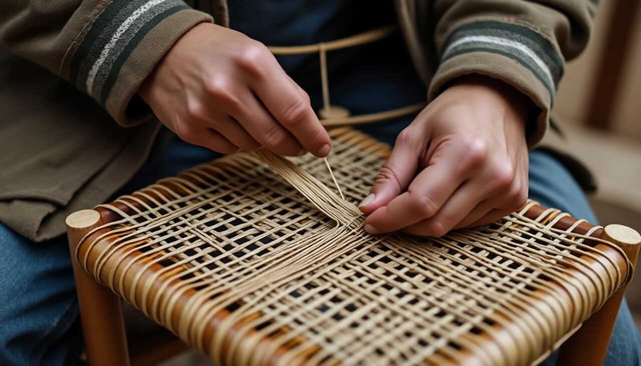 Réparer une chaise cannée : guide du tissage main